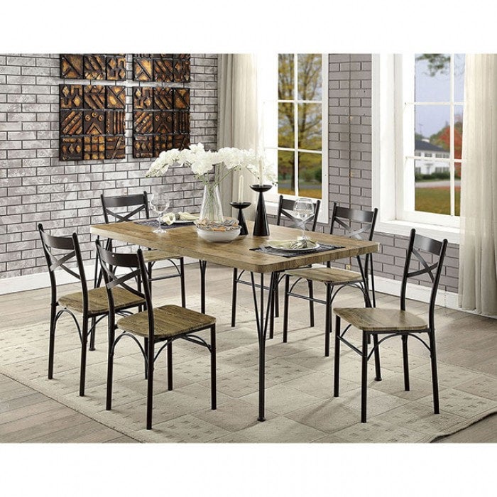 Brand New 7pc Dark Bronze, Natural Dining Set | Always Below Retail ...