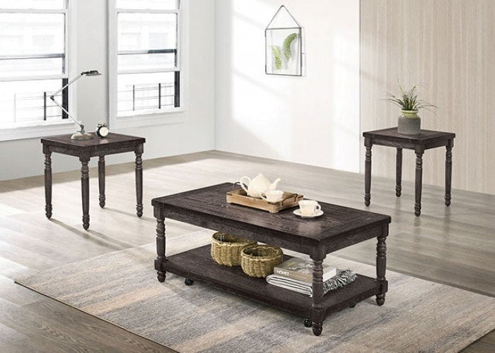 Brand New 3pc Weathered Gray Coffee & Ens Table Set | Always Below ...